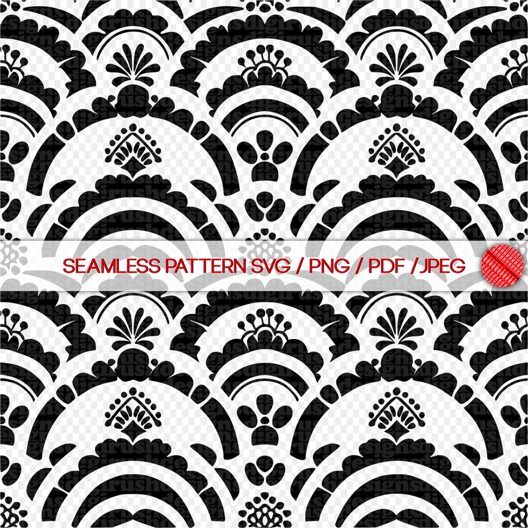 Asian Floral Pattern SVG: Seamless Chinese Flowers (digital Download ...