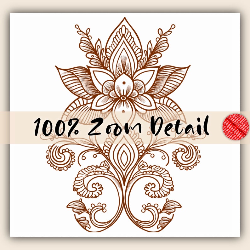 50 Mehndi Henna Tattoo Procreate Stamps: Indian Ornament (digital Brush ...