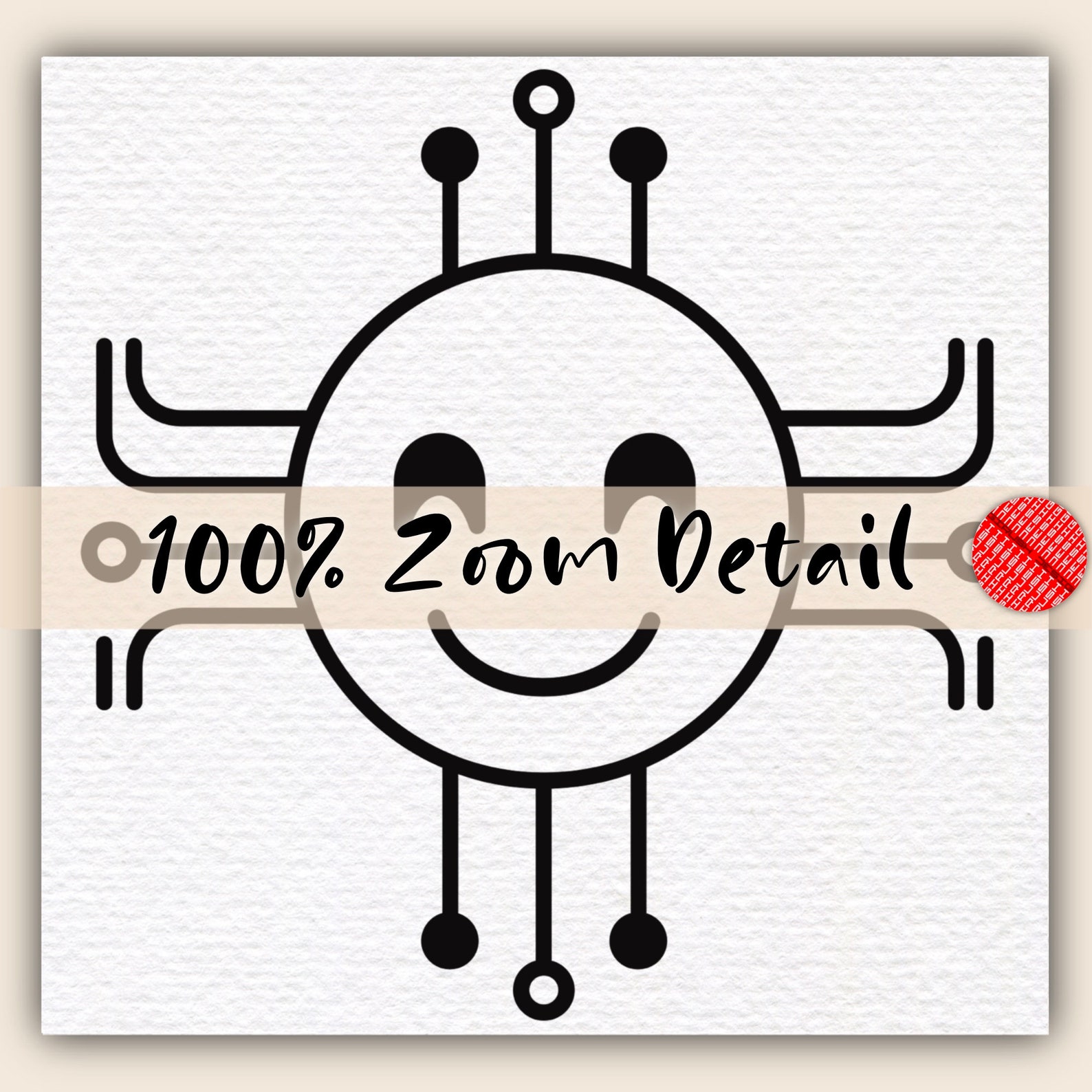 Sci Fi Tech Emoji Stamps Futuristic Circuit Board Style Smileys ...