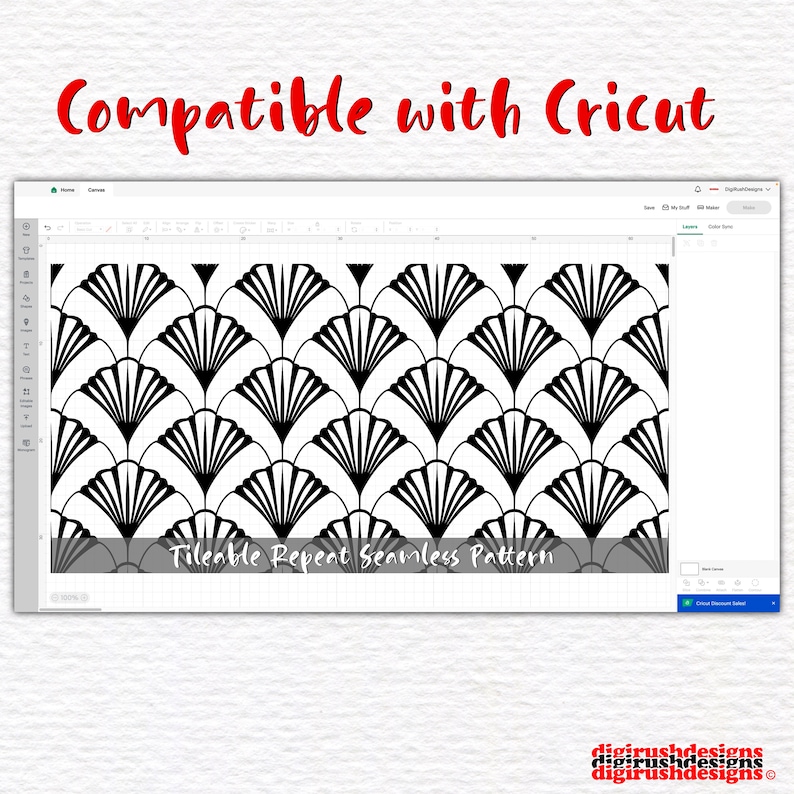 Art Deco Pattern SVG Seamless Art Nouveau Repeat Pattern Background ...