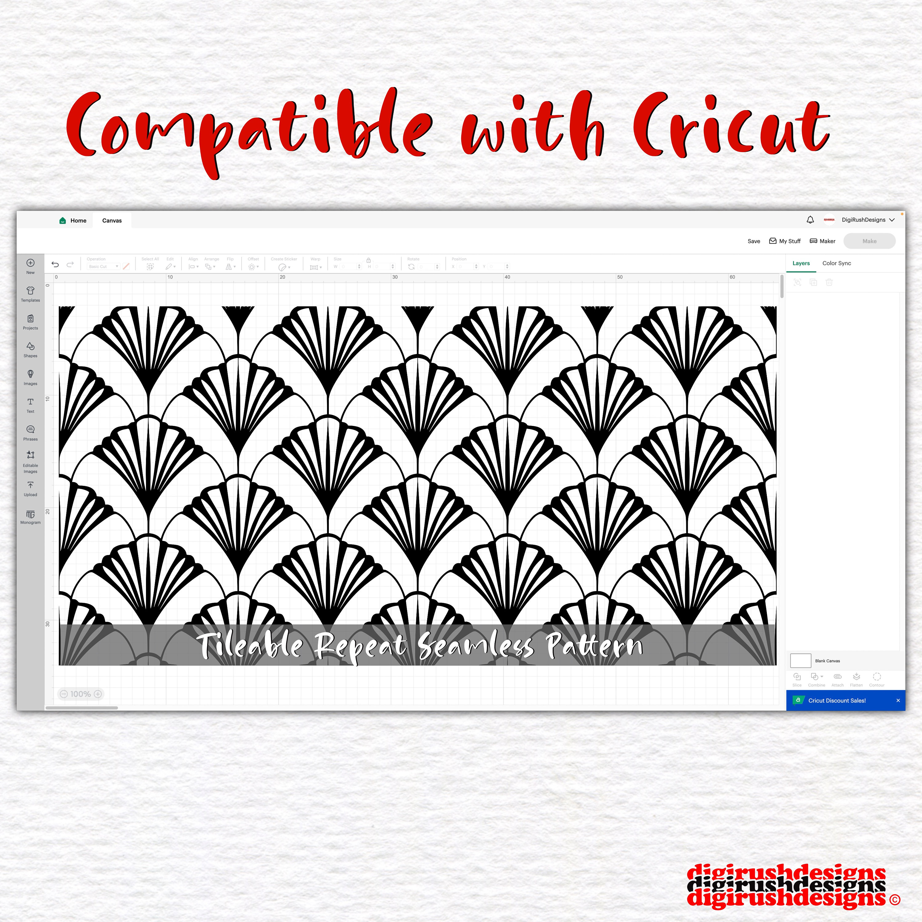 Art Deco Pattern SVG Seamless Art Nouveau Repeat Pattern Background ...