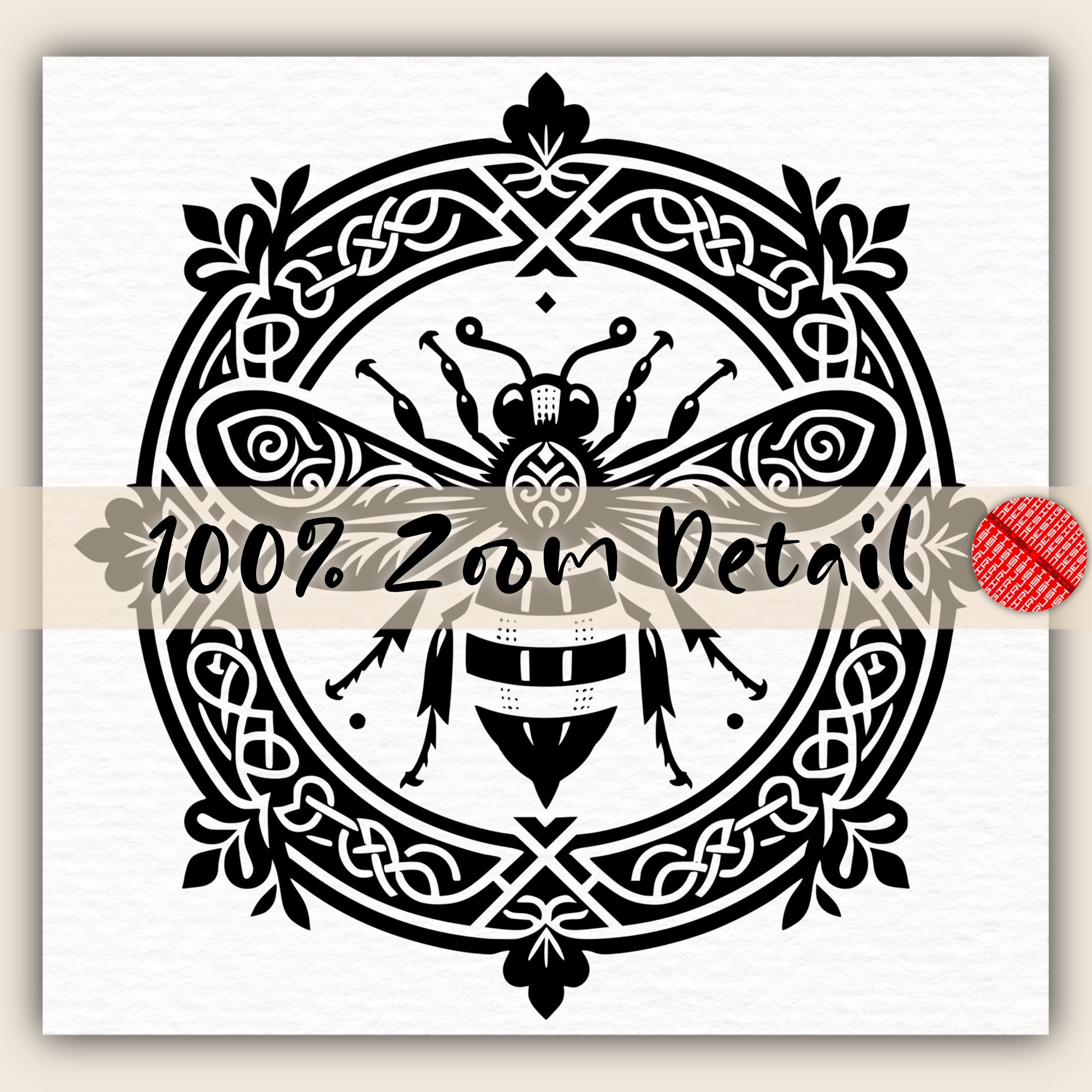 30 Honey Bee Folk Art Clipart: Vintage Royal Bee Silhouettes (PNG ...