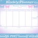 Butterfly Weekly Planner Printable, Weekly to Do List, Desk Planner ...