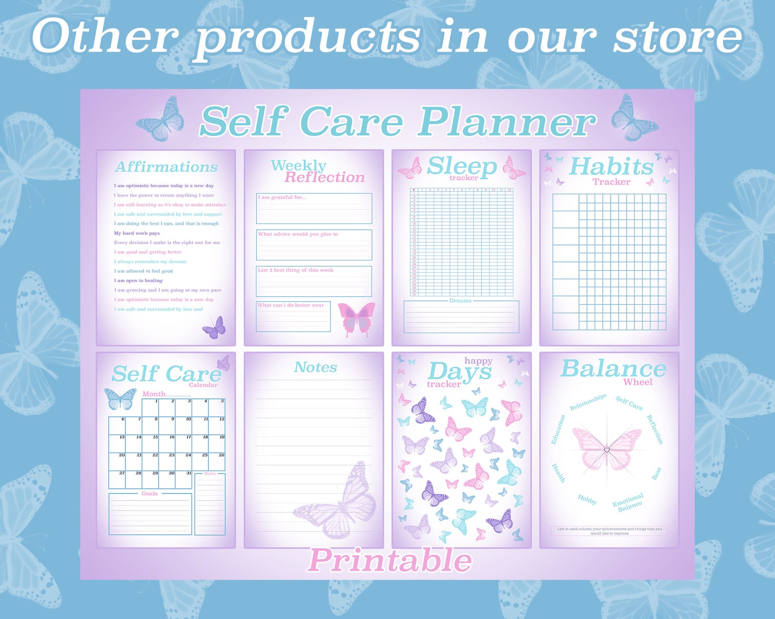 Butterfly Weekly Planner Printable, Weekly to Do List, Desk Planner ...