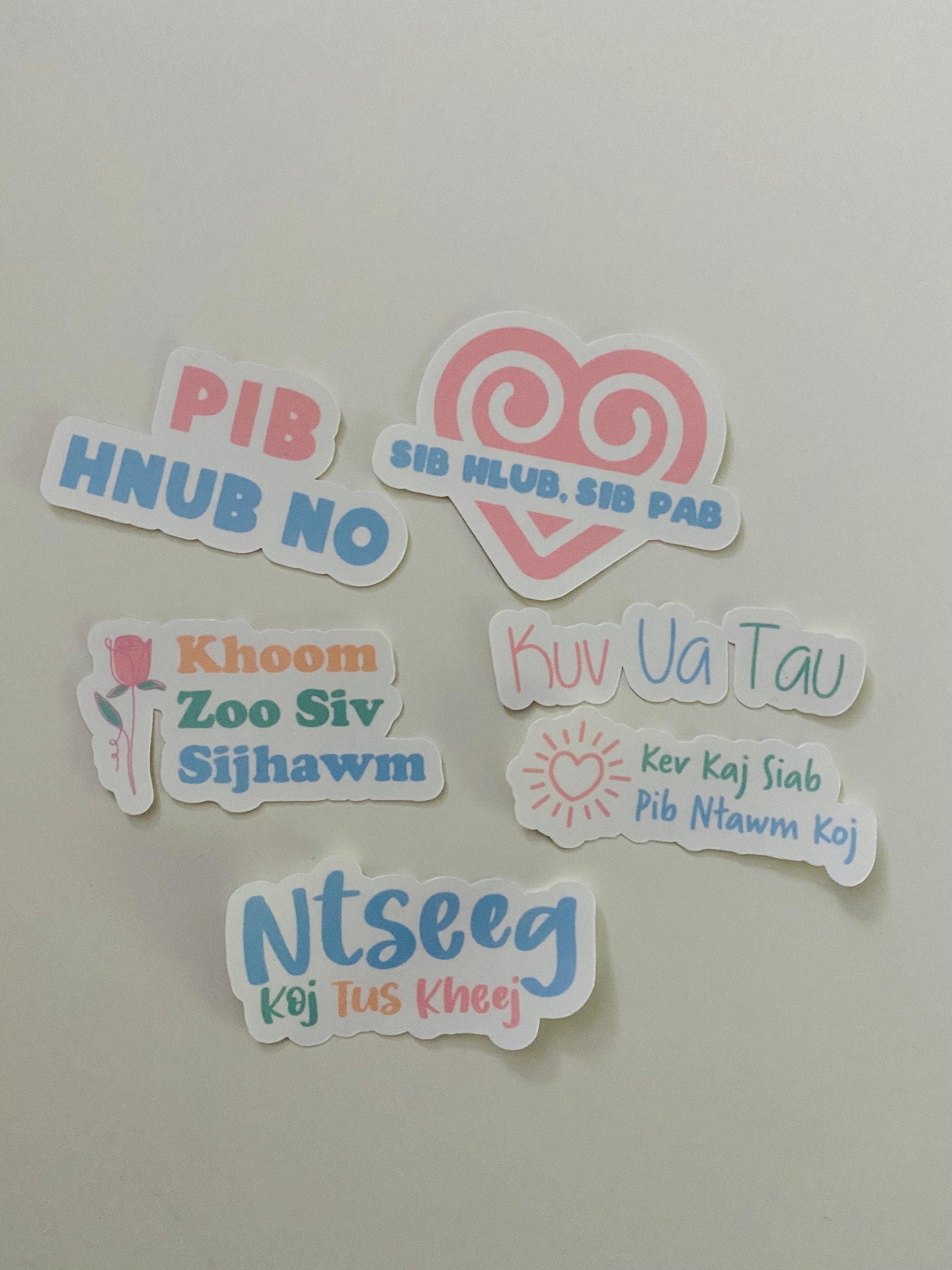 Die-cut Positive Affirmation in Hmong Stickers Hmong Sticker - Etsy