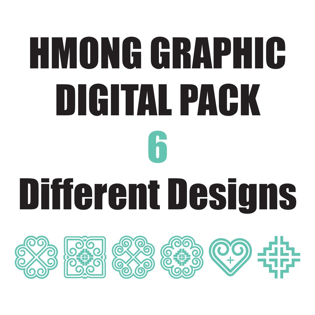 Hmong Digital Graphic Pack - Digital File - PNG JPEG PDF - Hmong Motifs ...