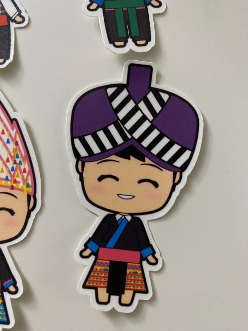 Hmong Chibi Die-cut Stickers Hmong Sticker Hmong Clothes - Etsy