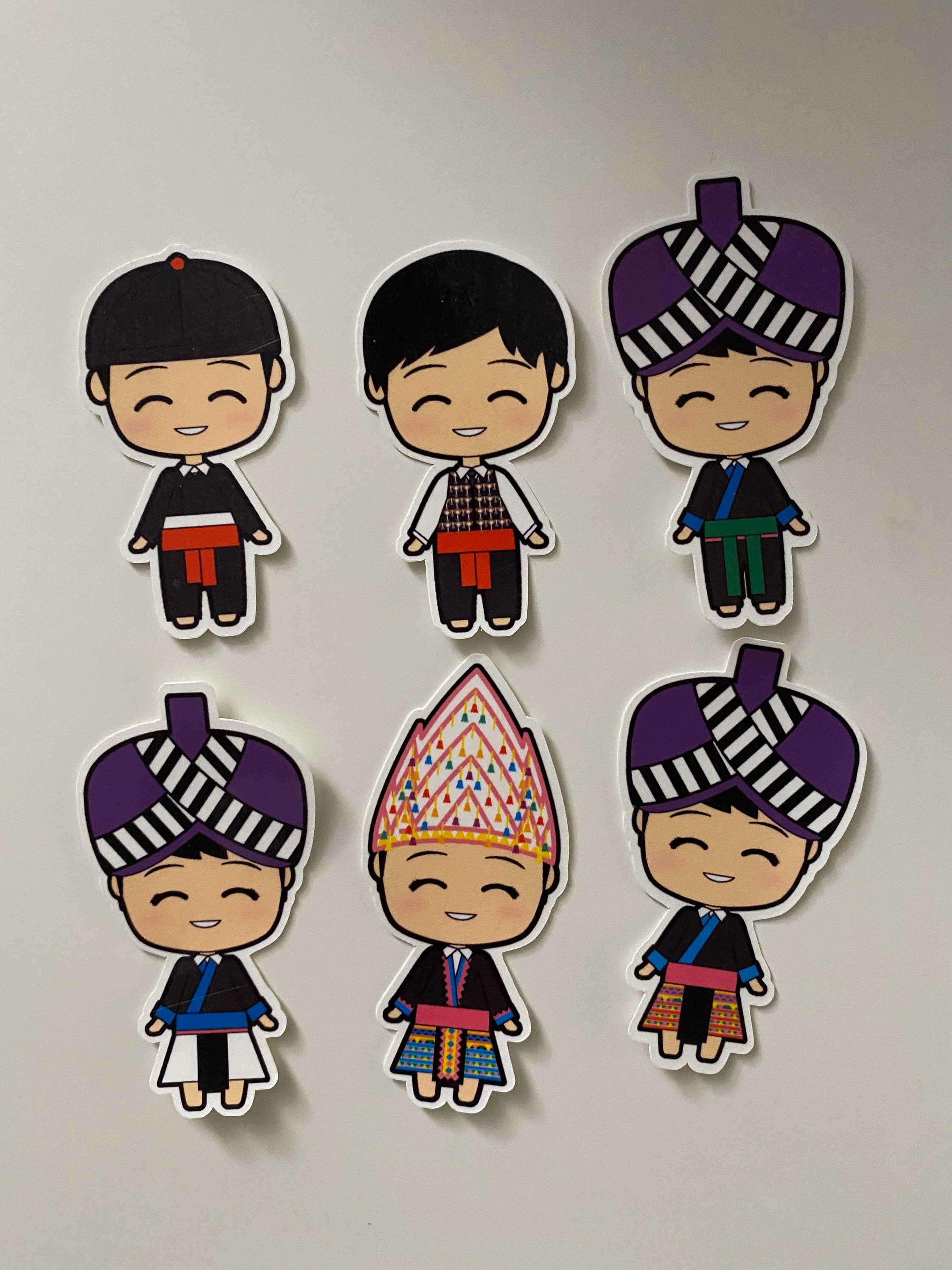 Hmong Chibi Die-cut Stickers, Hmong Sticker, Hmong Clothes, Hmong ...