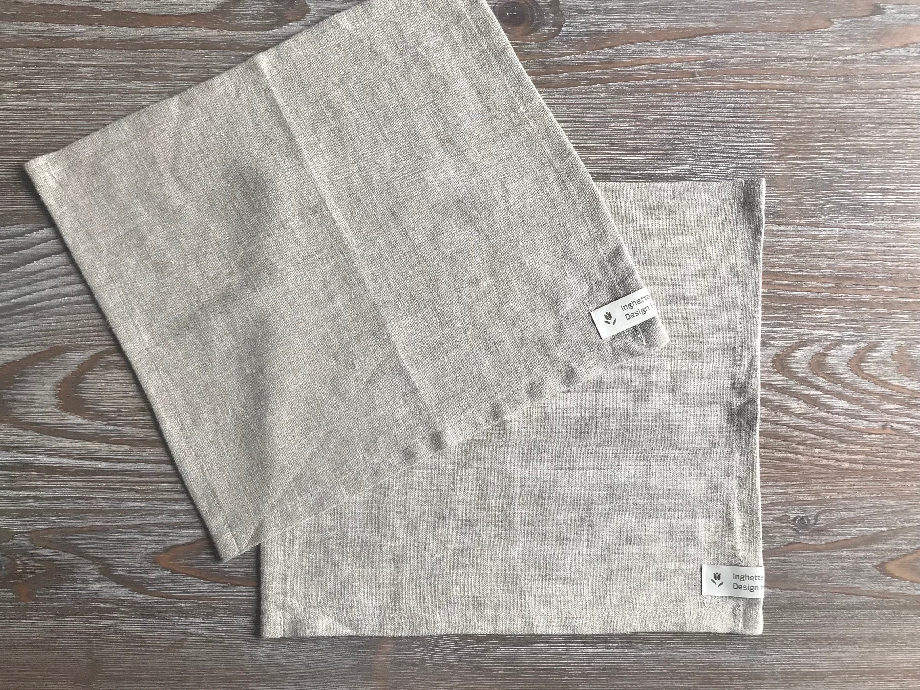 4 Linen Small Towels, Fingertip Hand Face Towels, Kitchen Towels, Eco ...