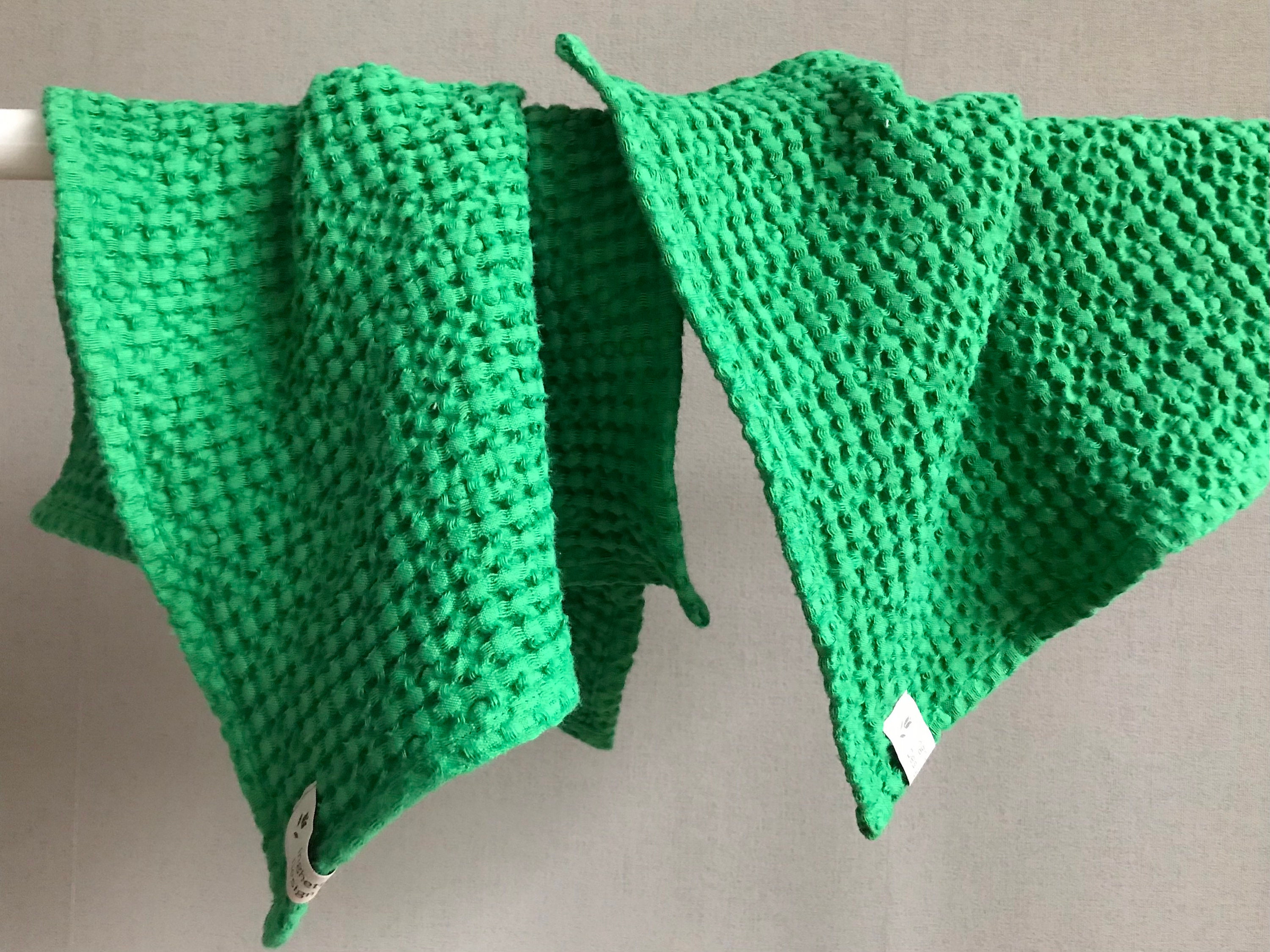 Waffle Linen Washcloth Emerald Green Mint Towel Waffle - Etsy