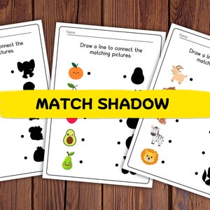 Printable Matching Worksheets Fun, Match the Picture, Kindergarten ...