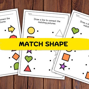 Printable Matching Worksheets Fun, Match the Picture, Kindergarten ...