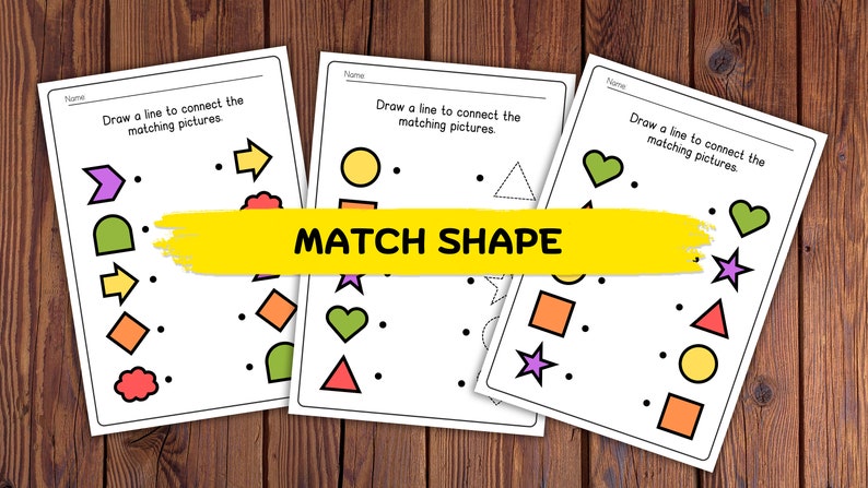 Printable Matching Worksheets Fun, Match the Picture, Kindergarten ...