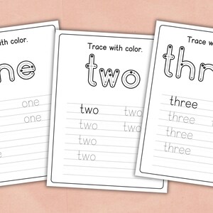 Zero to Ten Numbers Tracing Preschool Kindergarten Handwriting ...