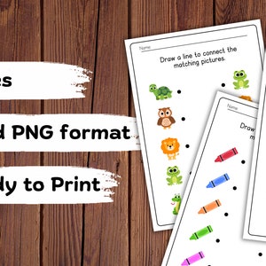 Printable Matching Worksheets Fun, Match the Picture, Kindergarten ...