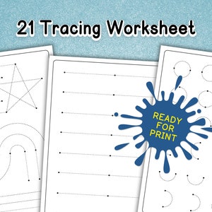Preschool Line Tracing Worksheets PRINTABLE Lines Trace Pages ...