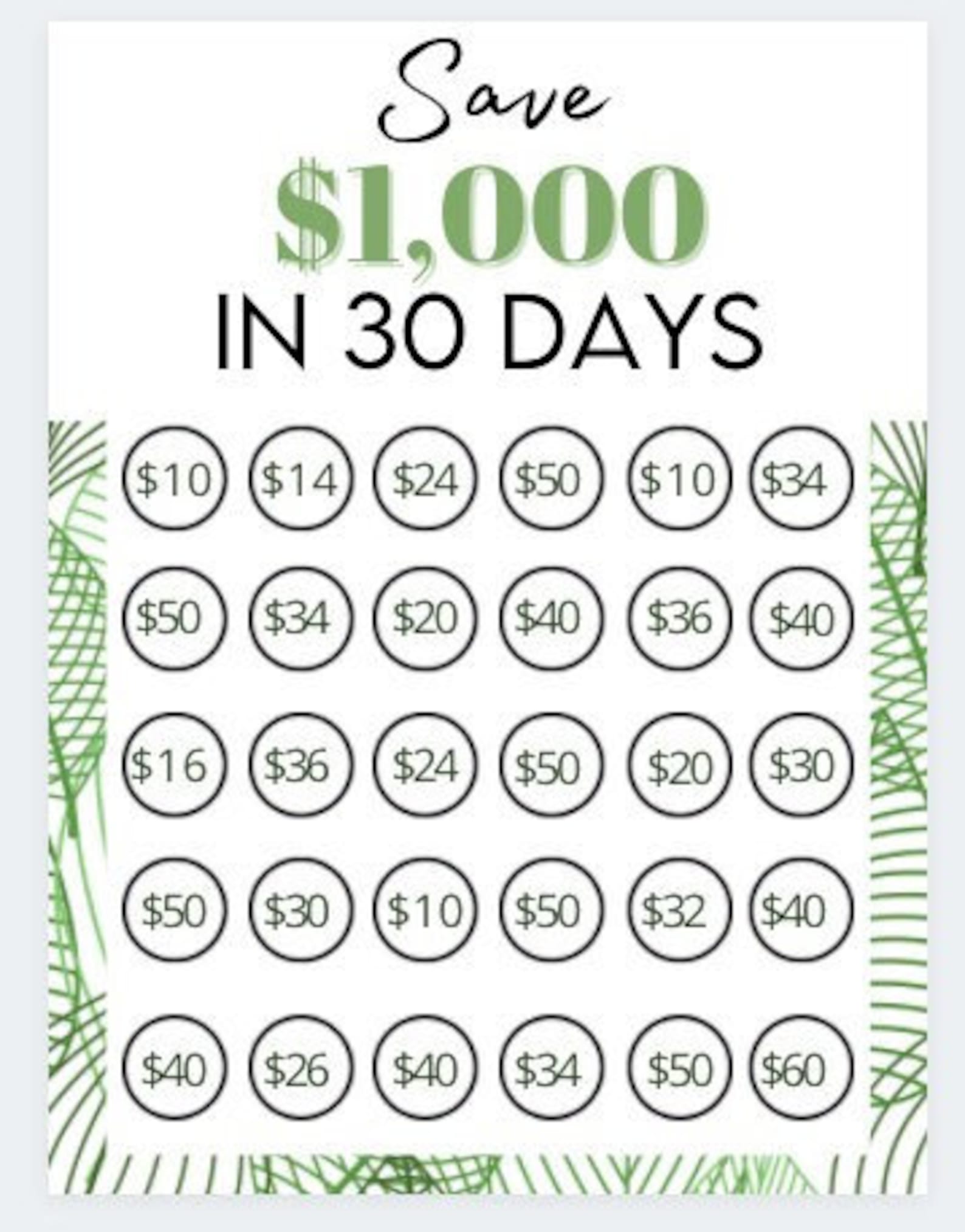 Saving Assistance Graph Fill in the Blank Savings Chart Trendy Savings ...