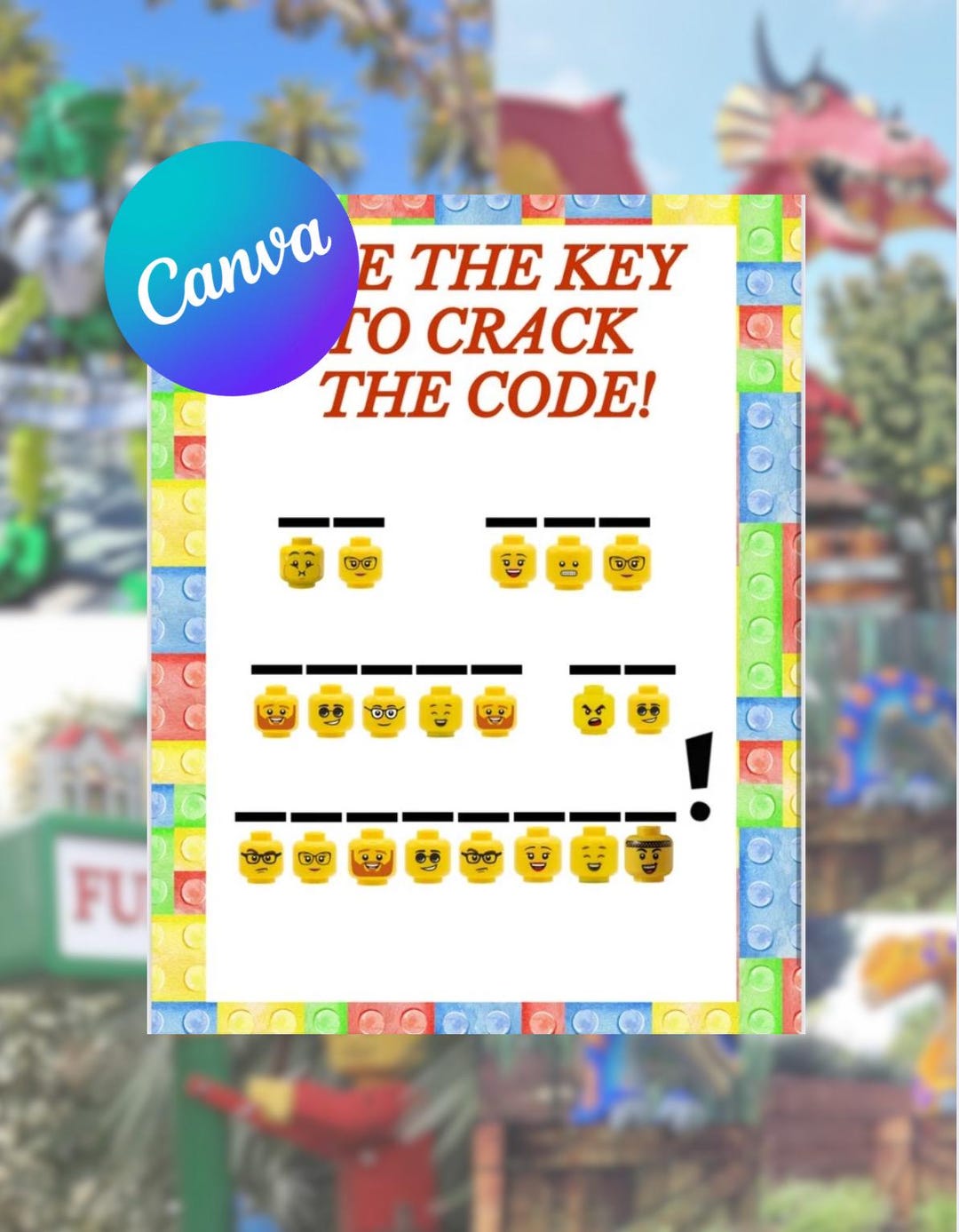Legoland Trip Reveal Puzzle: Fun Surprise Announcement (PDF Download ...