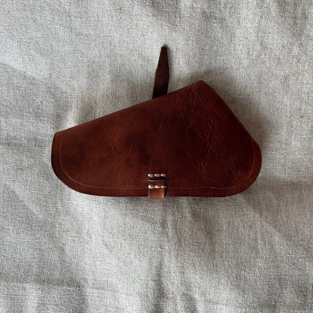 Leather Lock Cover / Cow Knee, Hand Stitched With Linen - Etsy