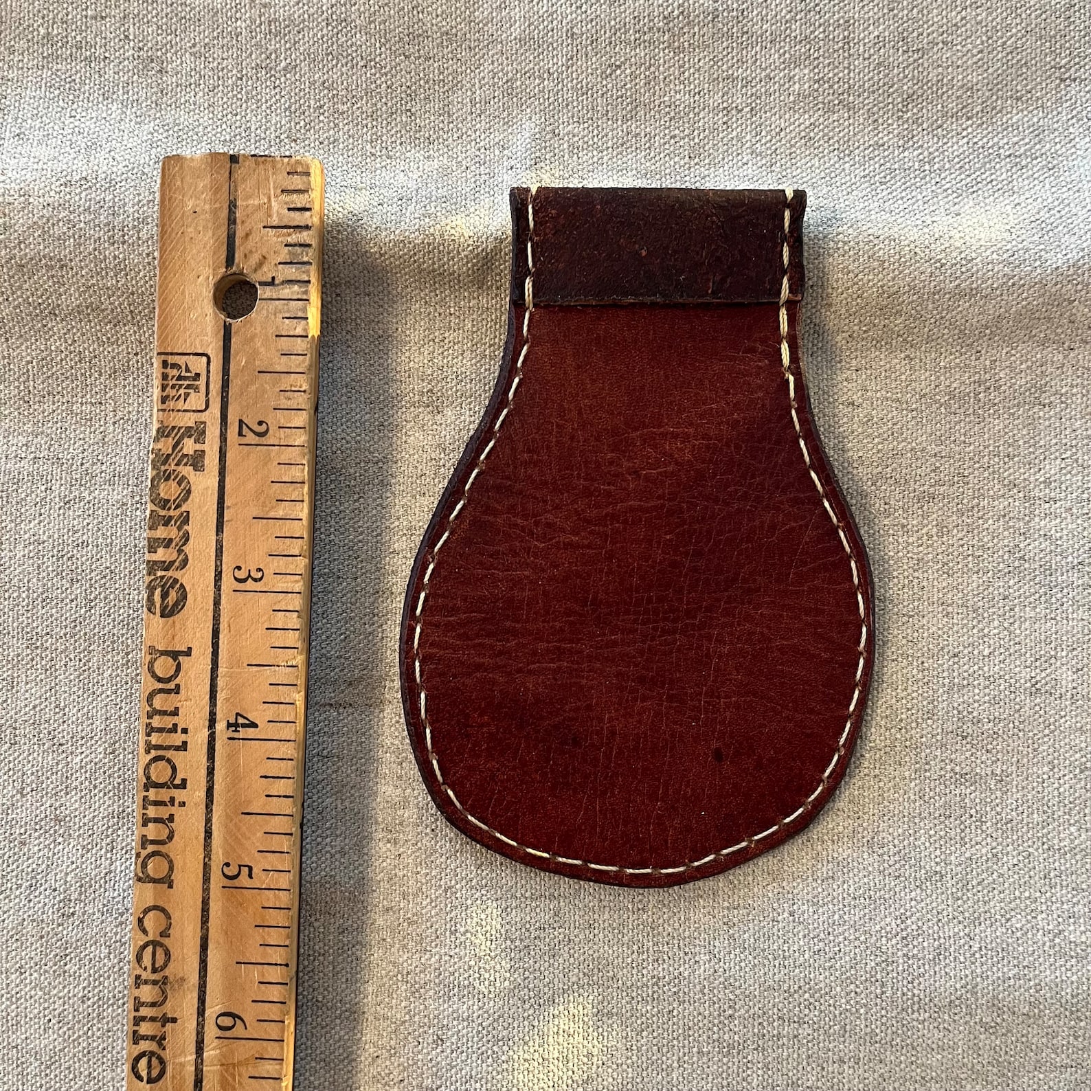 Leather Ball Bag Handstiched With Linen - Etsy