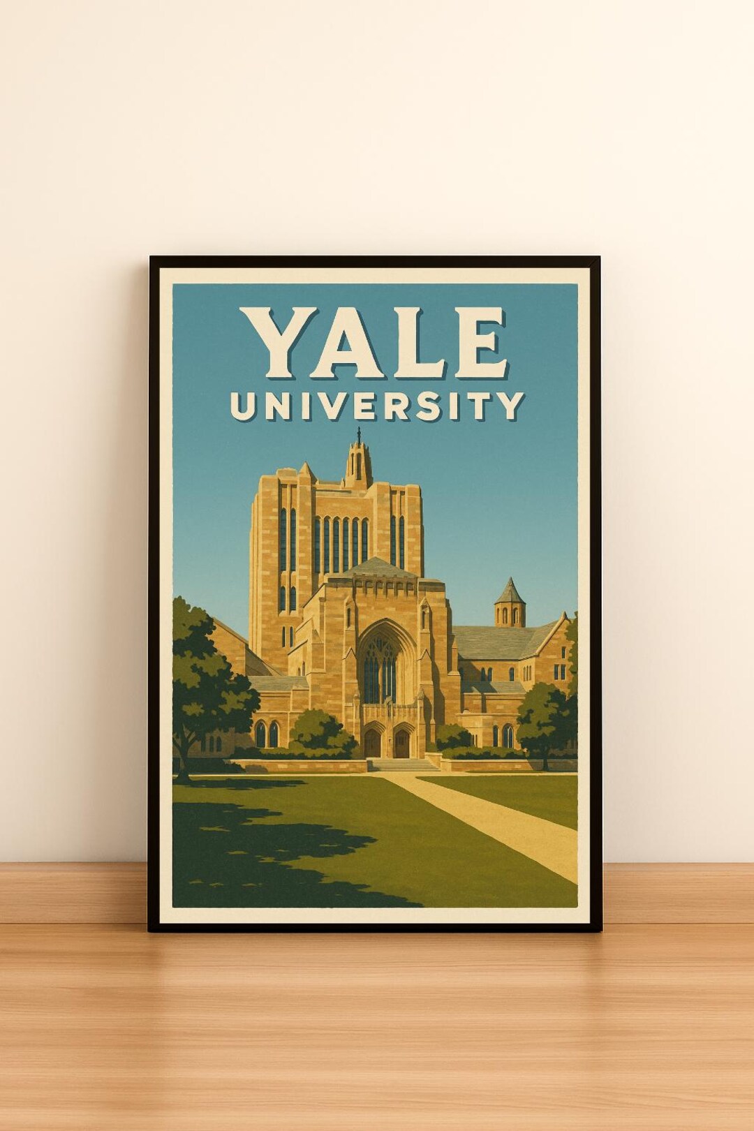 Yale University – Digital Download Wall Art – College Town Poster for ...