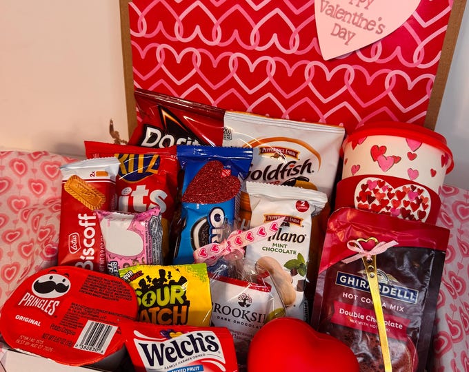 Valentine's Day Snack Care Package: College Student Gift Box - Etsy