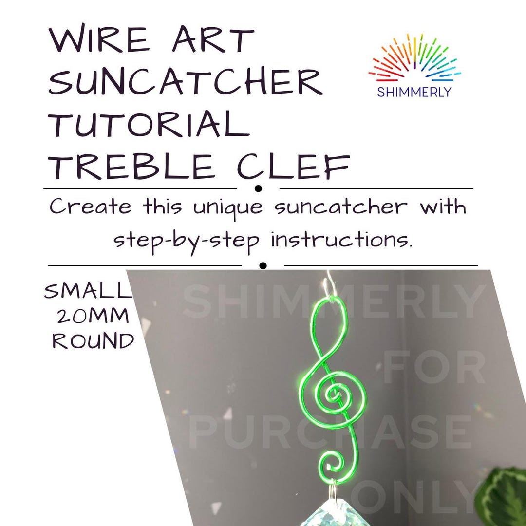 Wire Treble Clef Suncatcher Tutorial, Beginner DIY (PDF Download) - Etsy
