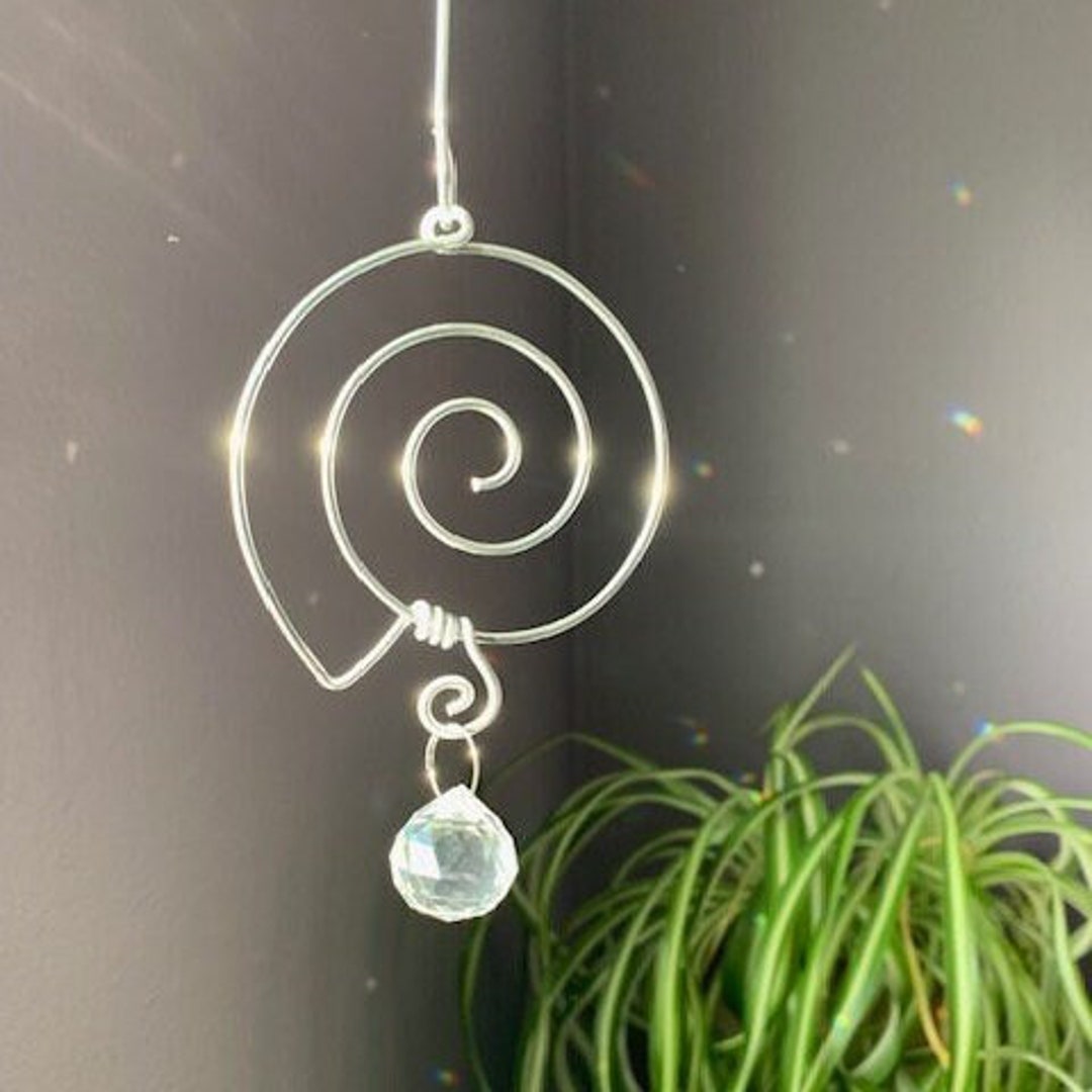 Seashell Design #1 Home Decor Wire Jewelry Art Crystal Prism Rainbow ...
