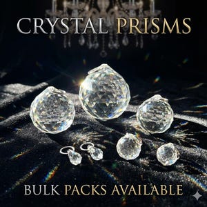Crystal Prism Suncatcher: Teardrop or Round, Rainbow Maker. Bulk Pack ...