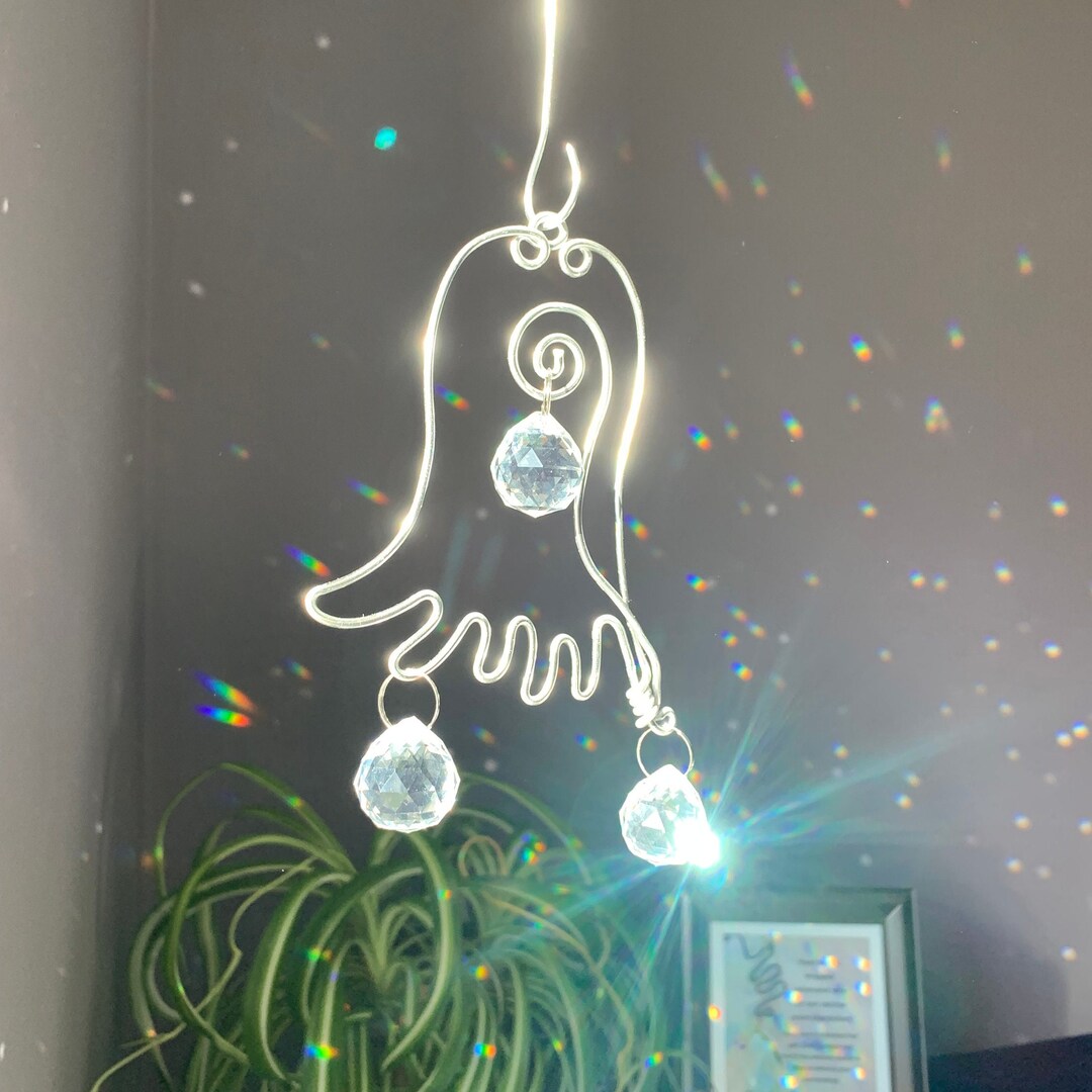 Spooky Ghost Angry Ghost Minimalist Wire Art Jewelry Features High ...