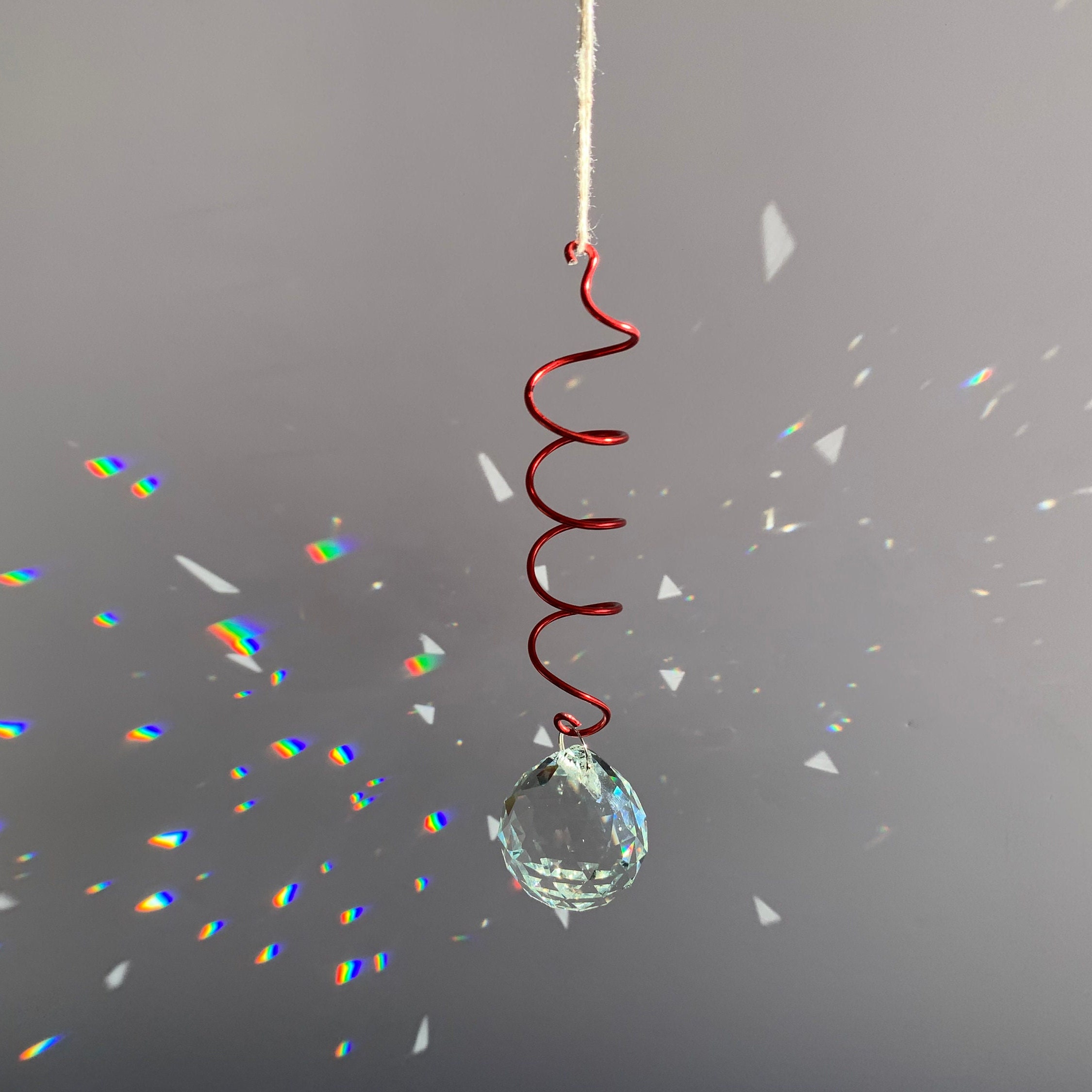 Crystal Prism Suncatcher: Handmade Wire Hook Rainbow Maker - Etsy