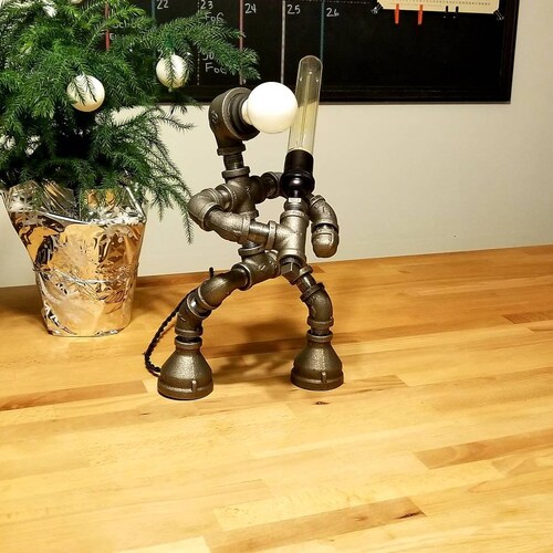 Birthday Gift Steampunk Desk Lamp Table Lamp Pipe Man - Etsy