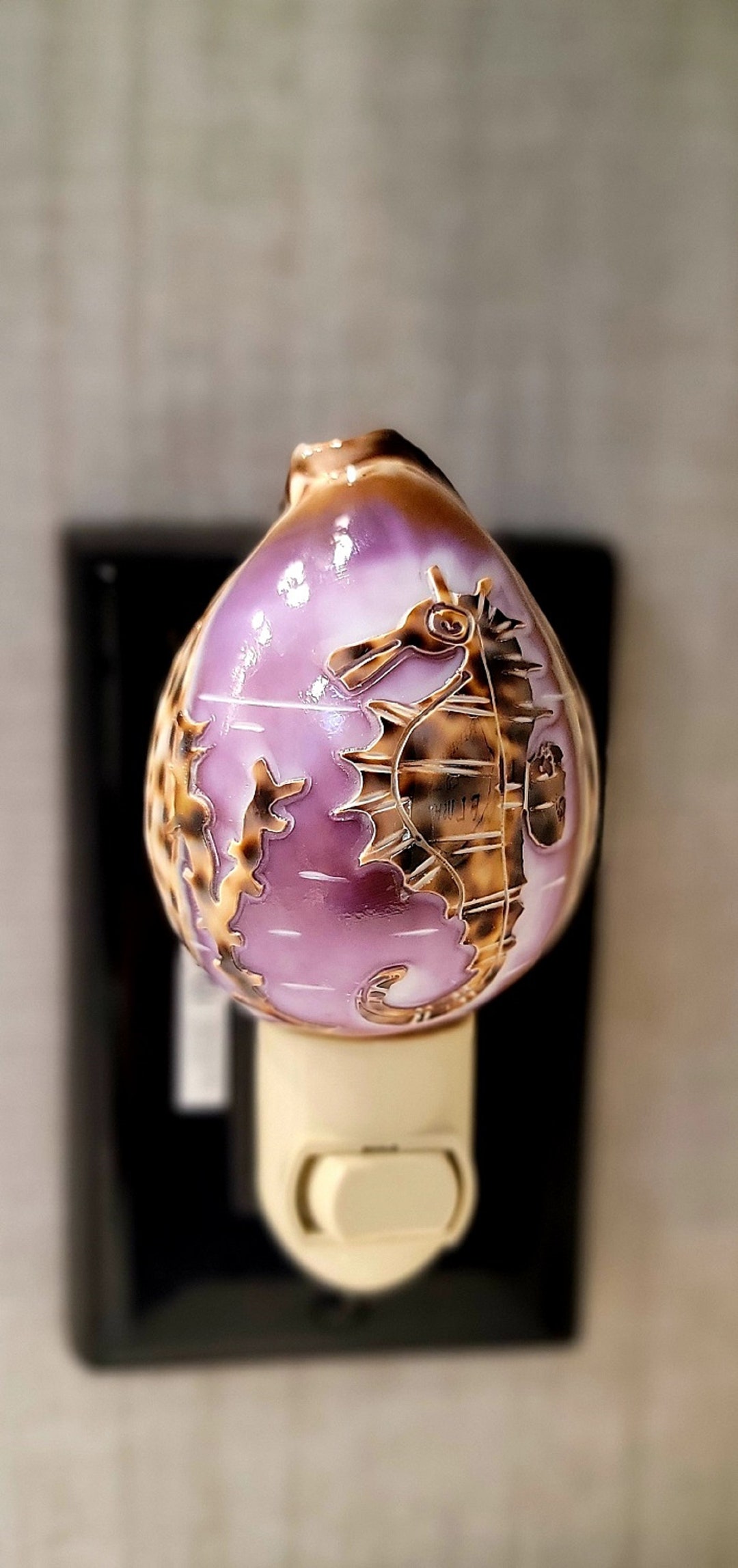 Nautical Sea Horse Night Light Ocean Scene Nite Lite Beach Decor - Etsy