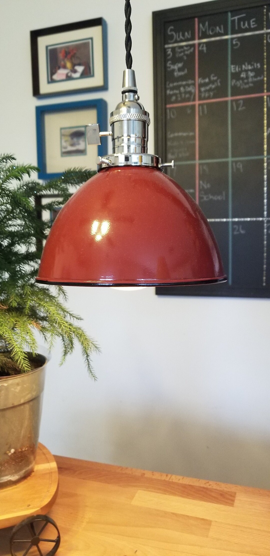 Industrial 7 Dome Style Metal Shade Pendant Light - Etsy
