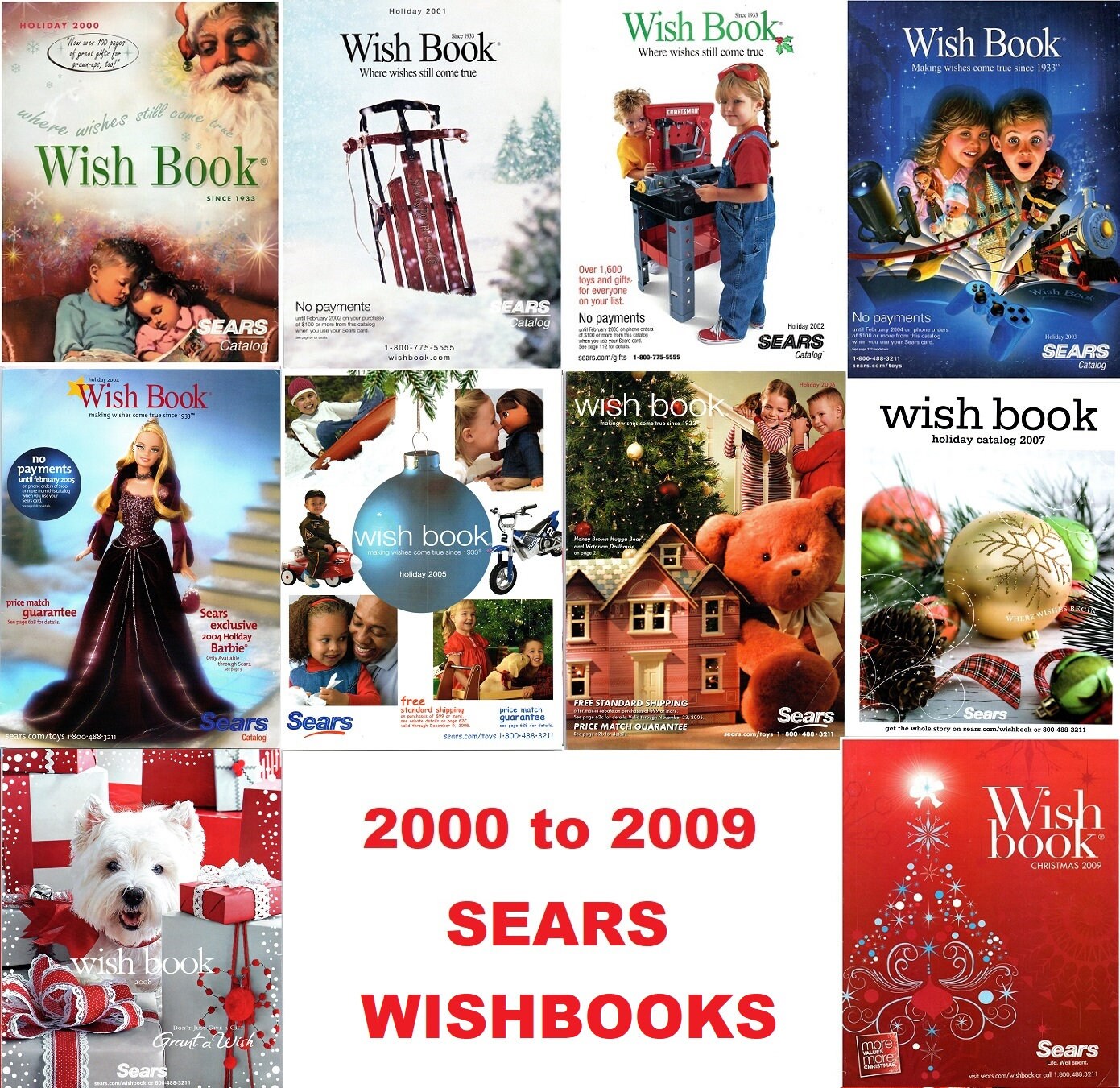 Sears Wishbook Christmas Catalogs 2000-2009 - Etsy