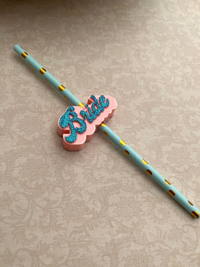 Bride Straw Charm Tumbler Charm - Etsy