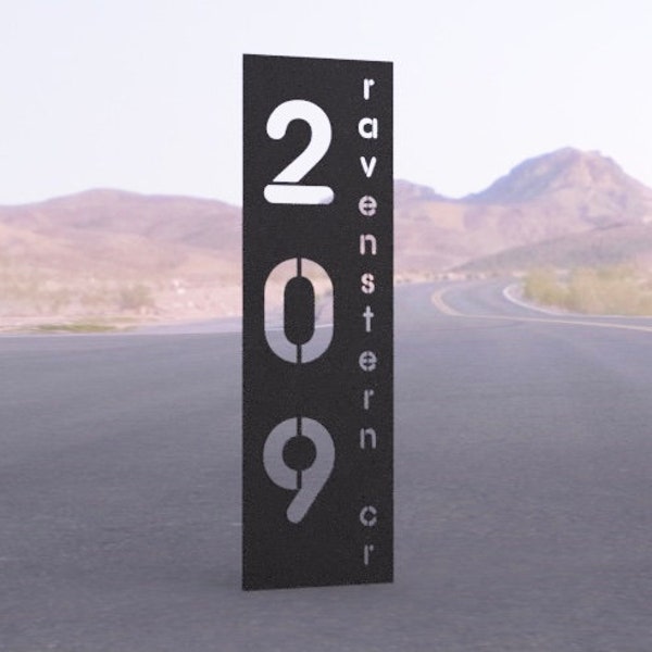 Metal Address Vertical Sign - Etsy