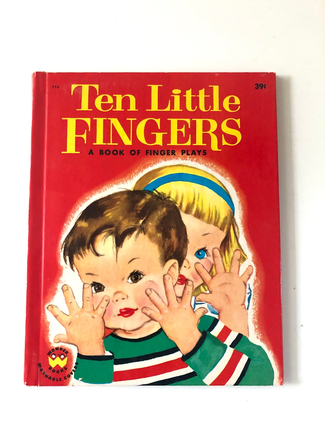 Vintage Ten Little FINGERS 1954 A Book on Finger Plays by Pricilla ...