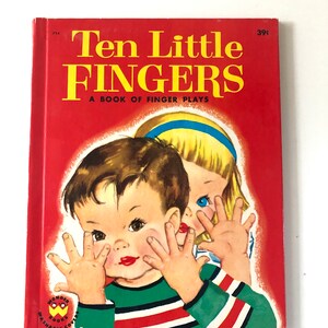 Vintage Ten Little FINGERS 1954 A Book on Finger Plays by Pricilla ...