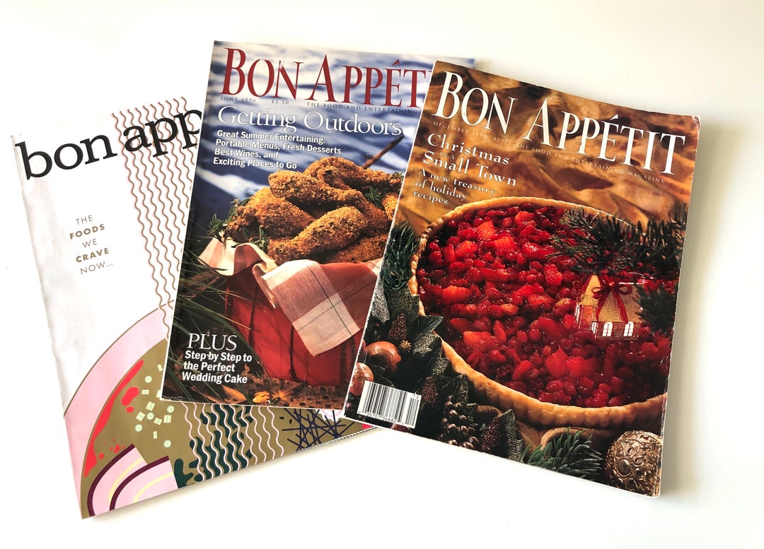3 Bon Appetit Magazines 90’s Recipes Cooking Entertaining Party - Etsy