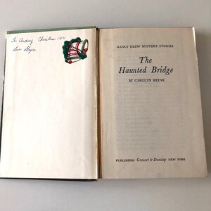 1937 the Haunted Bridge Nancy Drew Mystery Stories #15 - Etsy