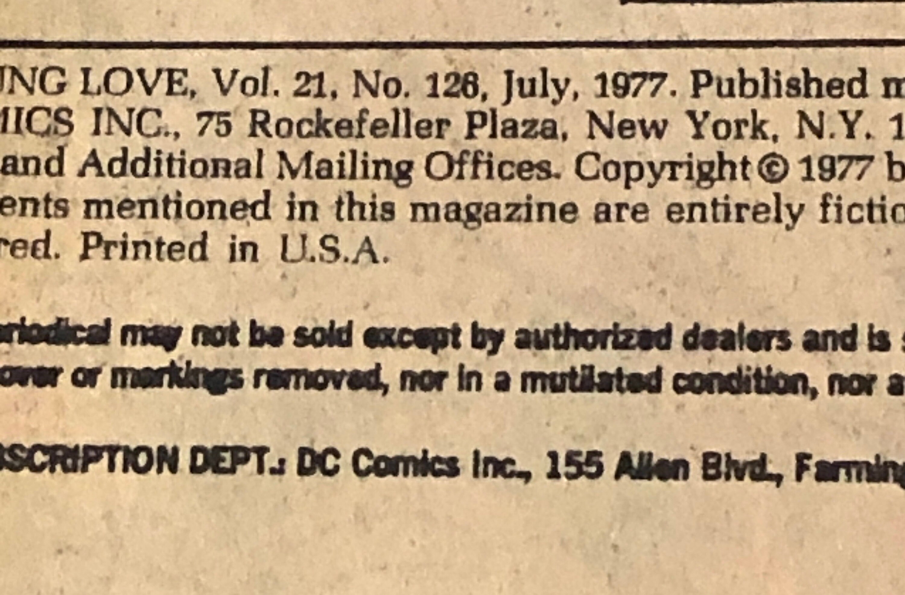 YOUNG LOVE Romance Comic 126 DC Comic - Etsy