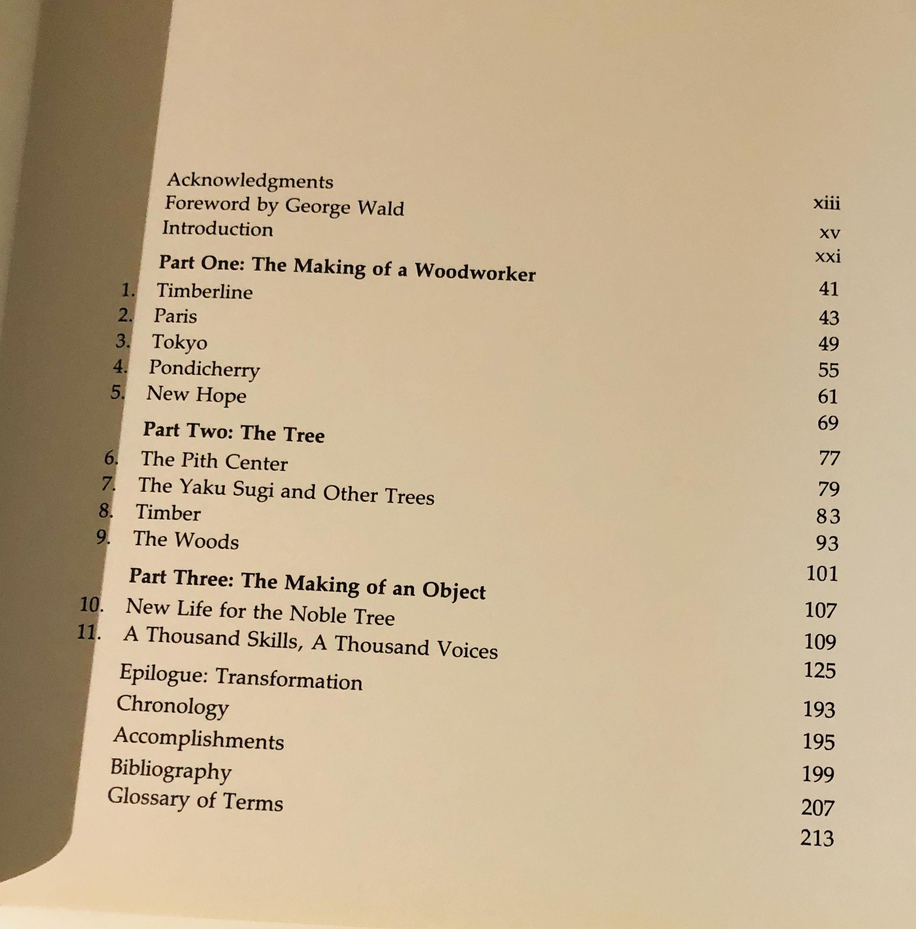 GEORGE NAKASHIMA the Soul of A Tree First Paperback Edition 1988 A ...