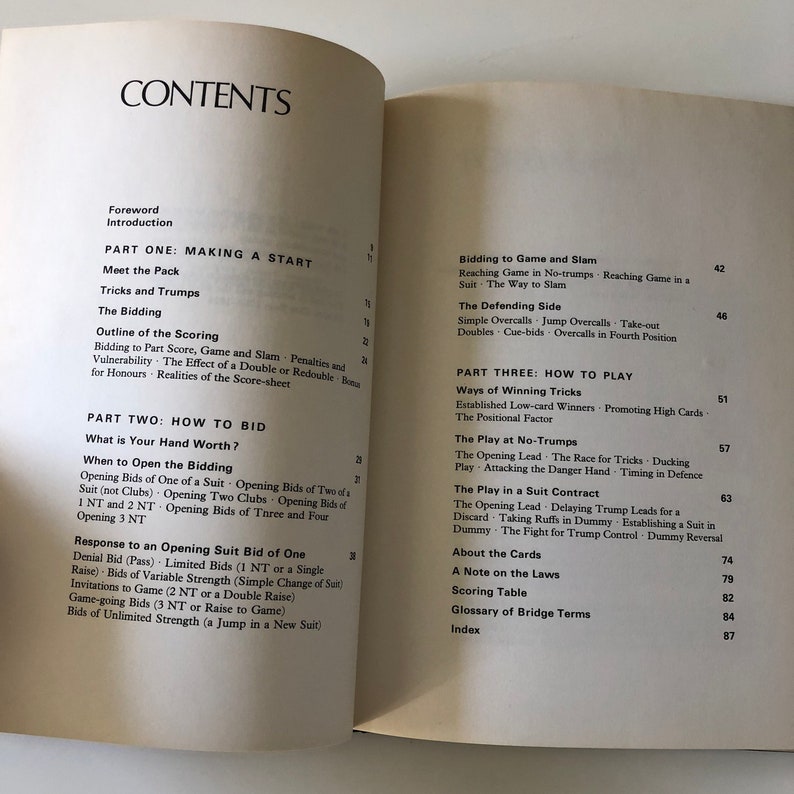 1969 Bridge Card by Card by Terence Reese and Boris Schapiro - Etsy