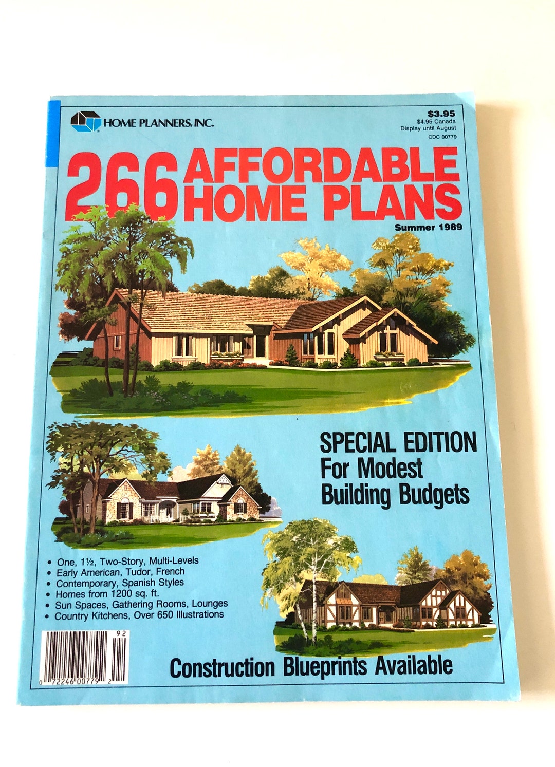 266 Affordable HOME PLANS 1989 Magazine Summer Edition - Etsy