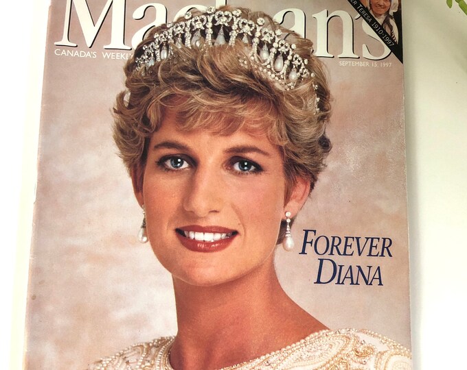 Vintage Princess Diana Macleans Magazine - September 8, 1997 - Canadian ...
