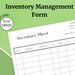 Editable Inventory Management Form I Small Business Inventory Sheet I ...