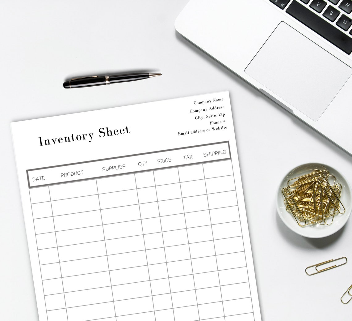 Editable Inventory Management Form I Small Business Inventory Sheet I ...