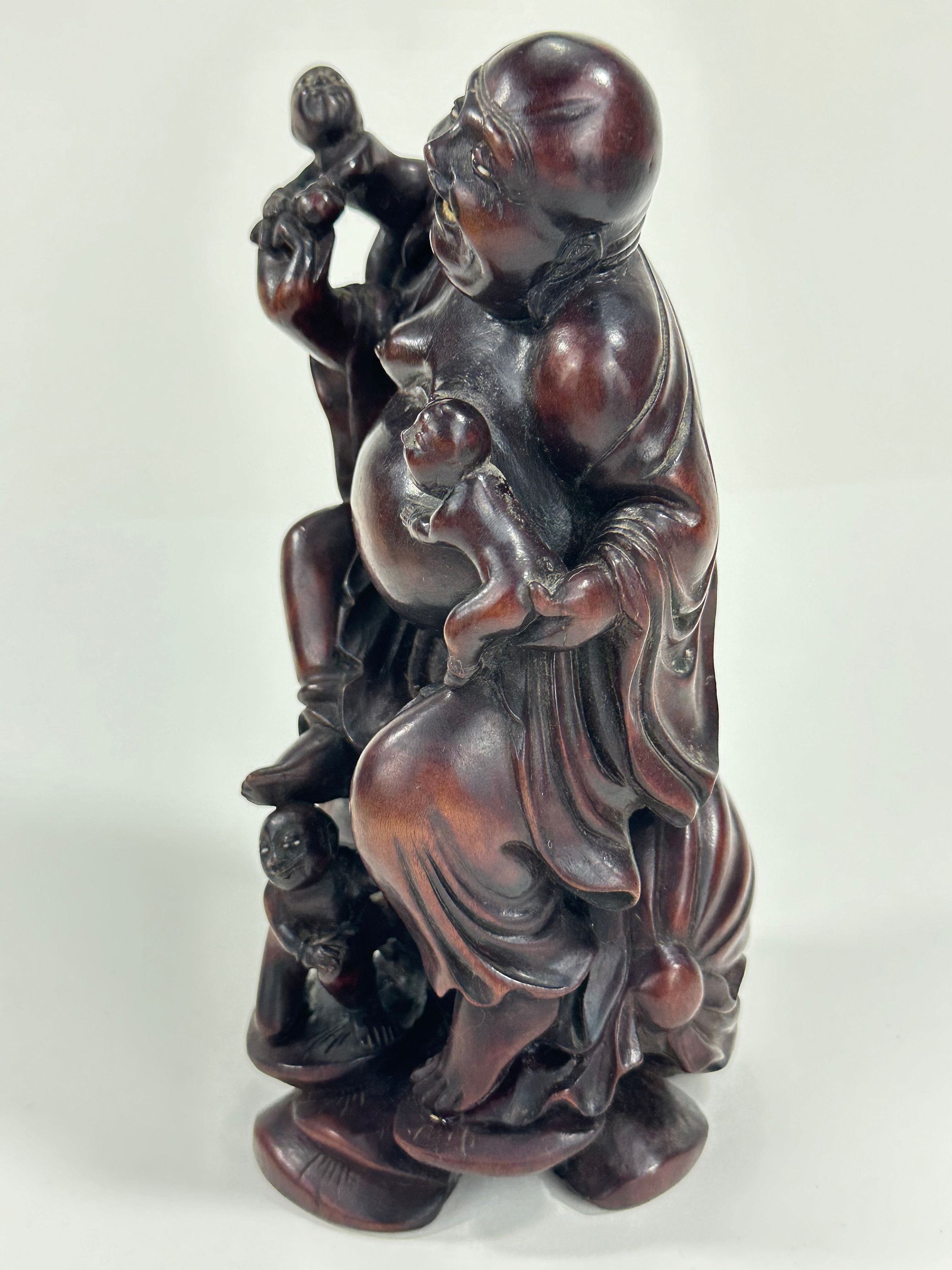 Antique Japanese Carved Wooden Statue of Hotei Lucky God 8 - Etsy