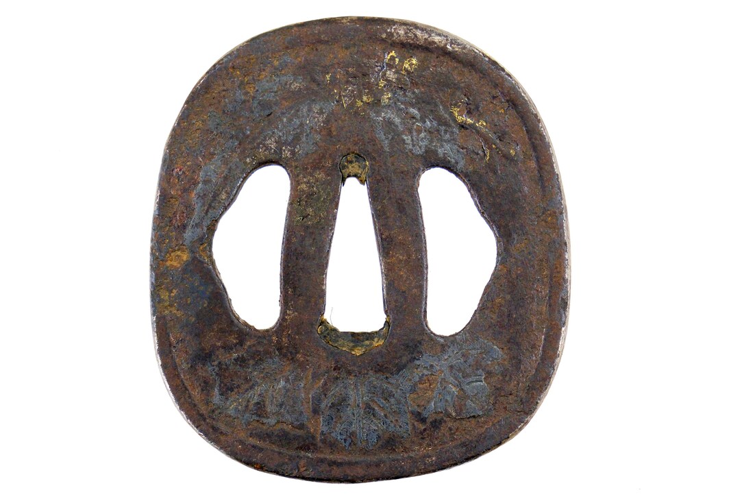 Antique Japanese 17th Century Samurai Iron Tsuba Sword Hilt Guard - Etsy